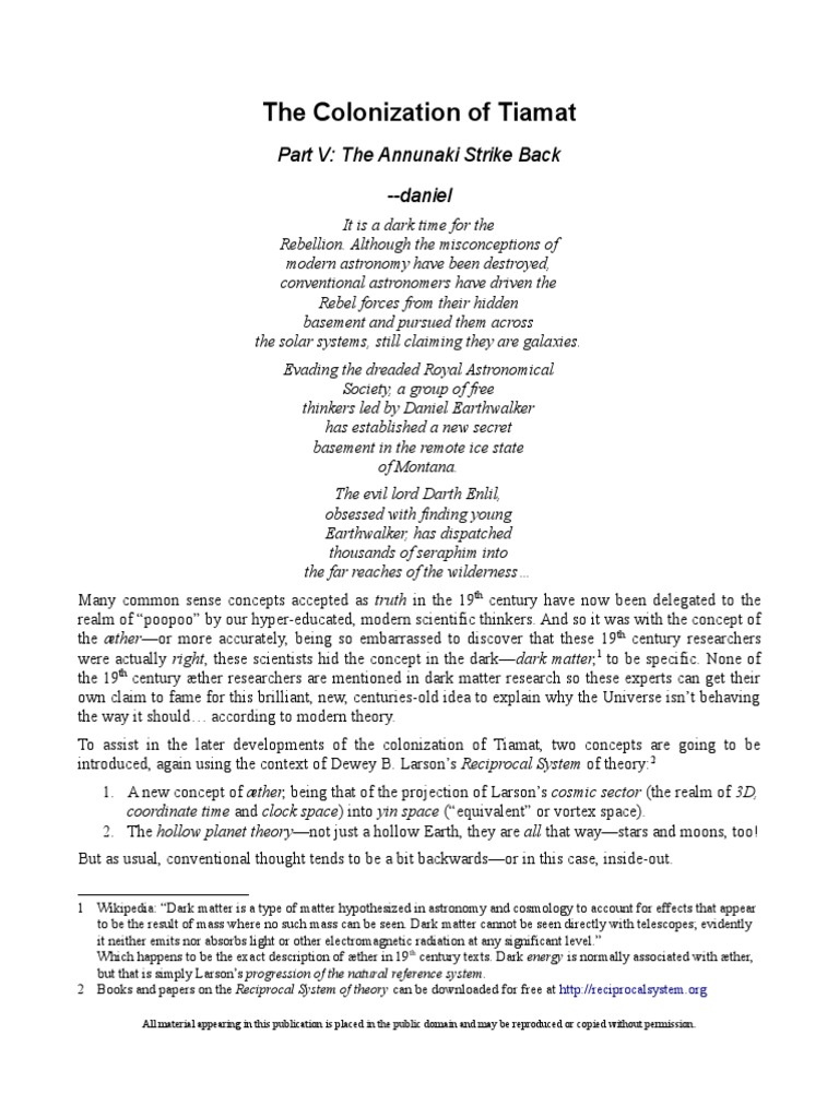 The Colonization of Tiamat V (Phoenix III, Daniel) PDF | PDF | Complex ...