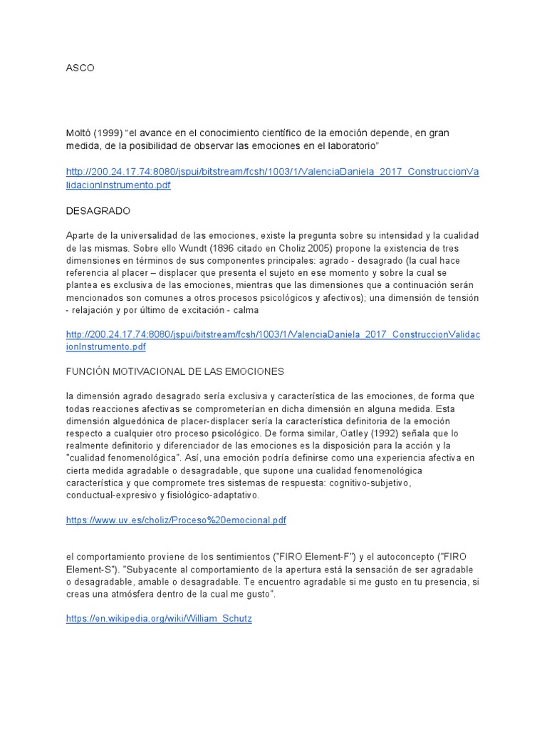Asco Pdf Asco Las Emociones