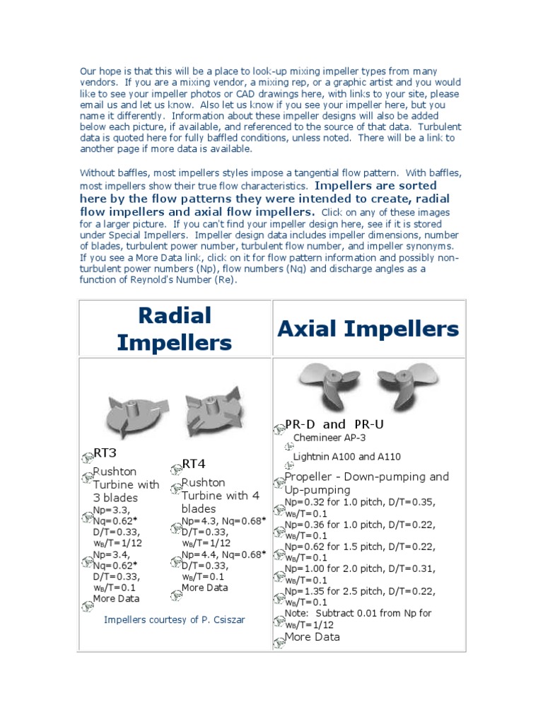 Overview of Radial Impeller Types | PDF | Soft Matter | Fluid Mechanics