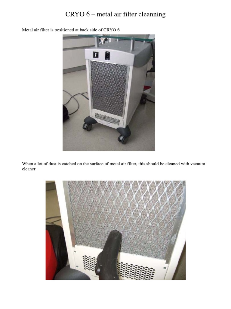 CRYO 6 Metal Air Filter Cleanning | PDF