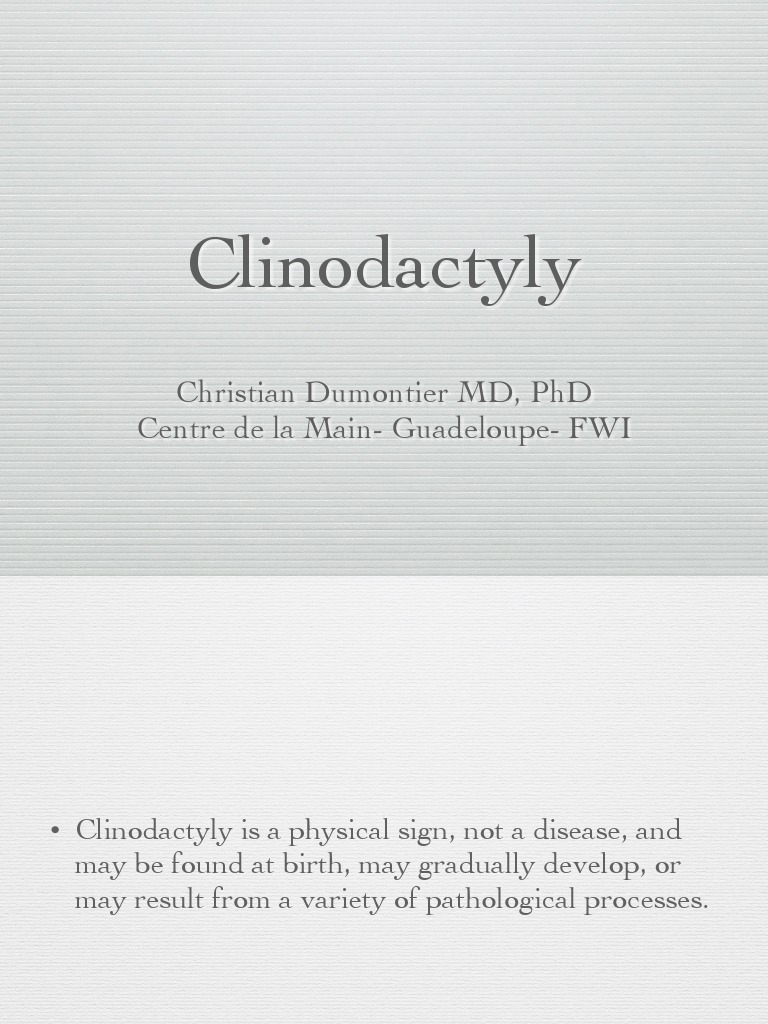 3 1 Clinodactyly | PDF | Finger | Hand