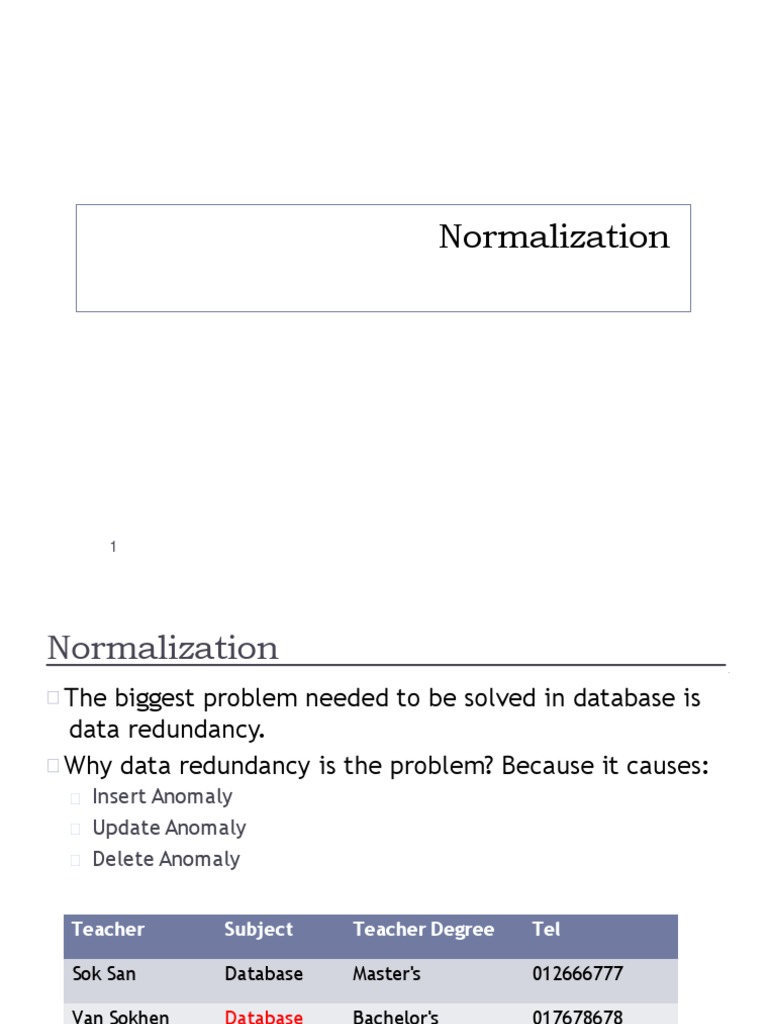 Normalization Pdf Information Management Areas Of Computer Science