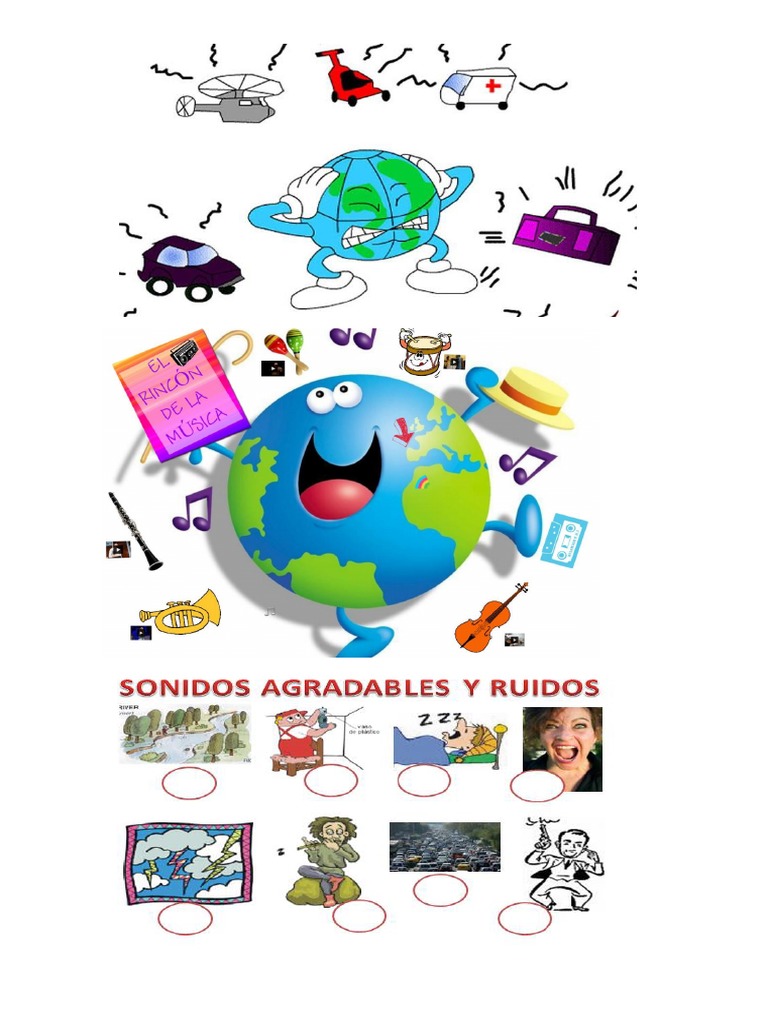 Ruidos Agrdables y Desagradables Dibujos