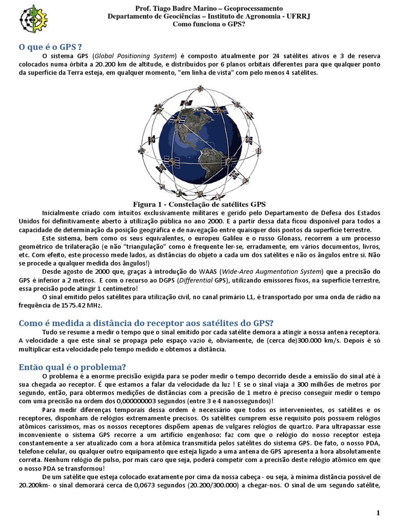 Como Funciona o GPS | PDF | Sistema de Posicionamento Global (GPS ...