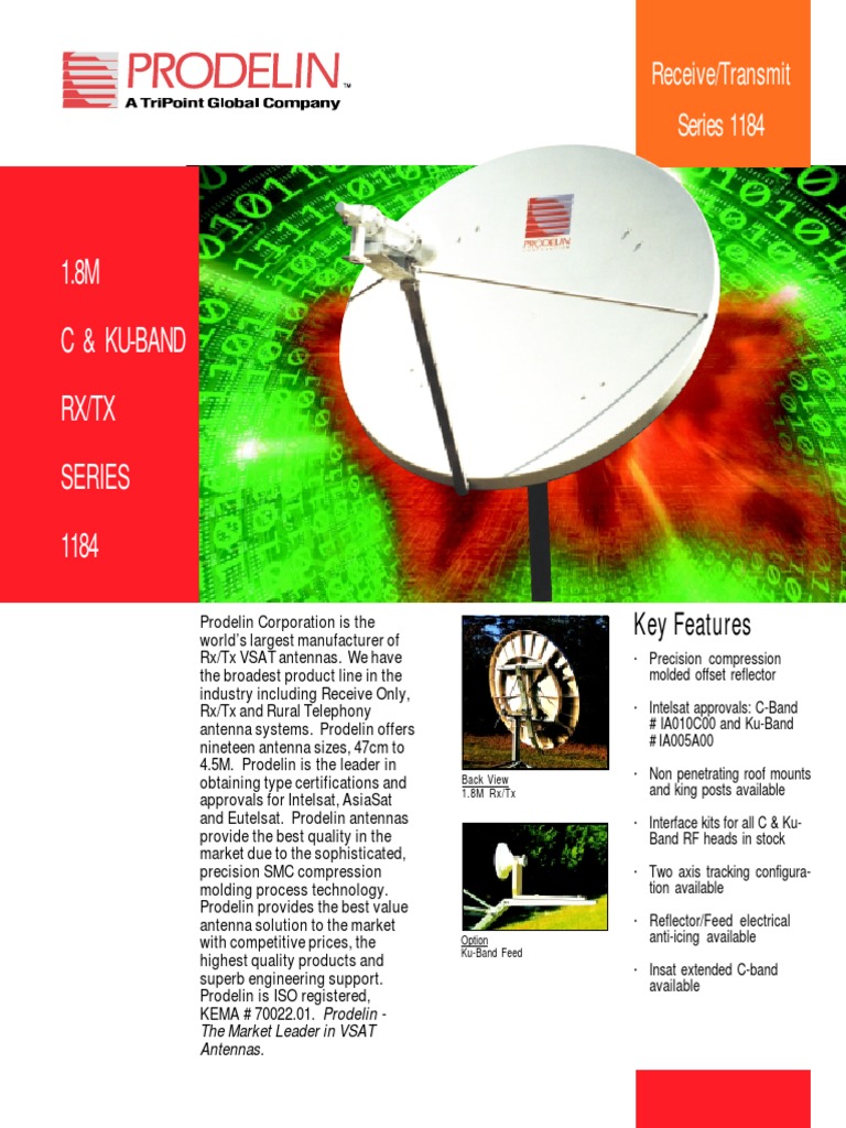 Prodelin 1.8m 1184 - Spec Sheet PDF | PDF | Decibel | Very Small ...