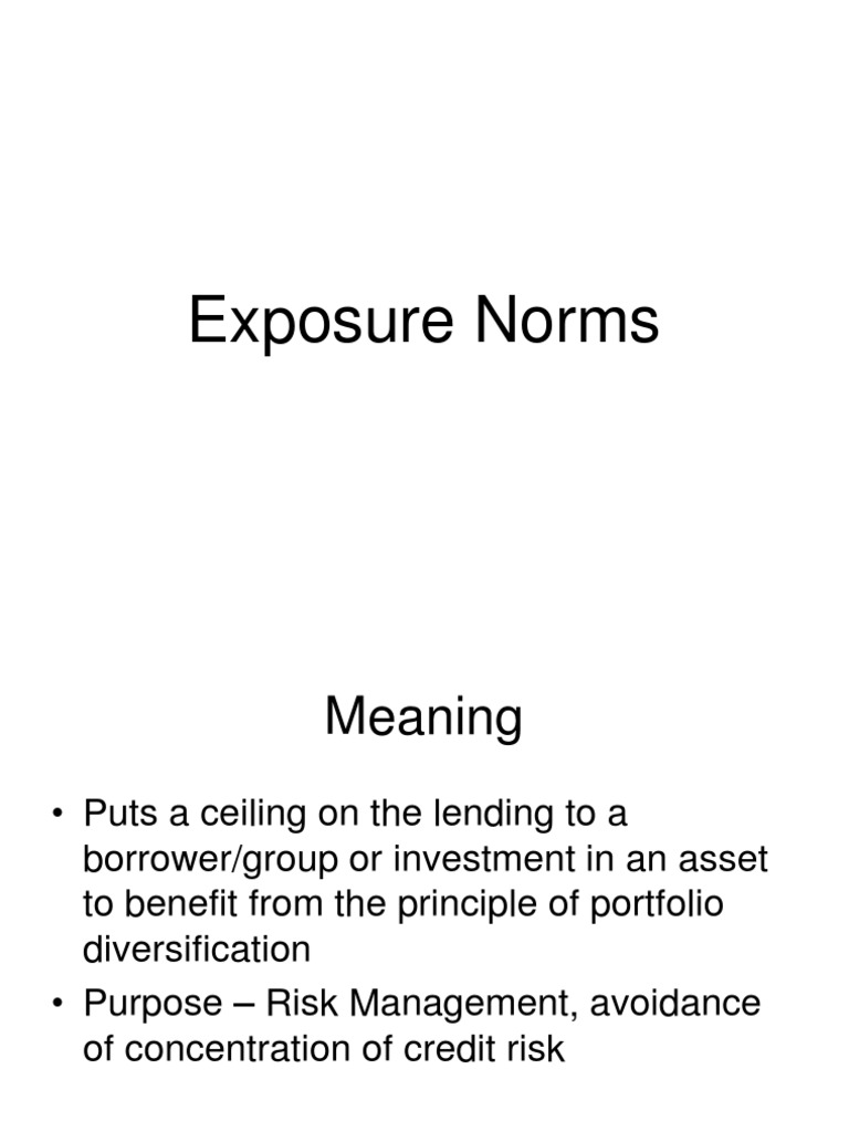 7.exposure Norms | PDF | Stocks | Credit