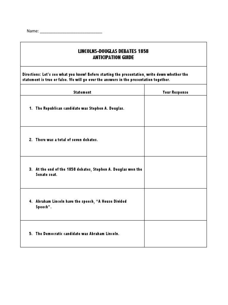 Civil War Anticipation Guidepdf | PDF | Language Arts & Discipline ...