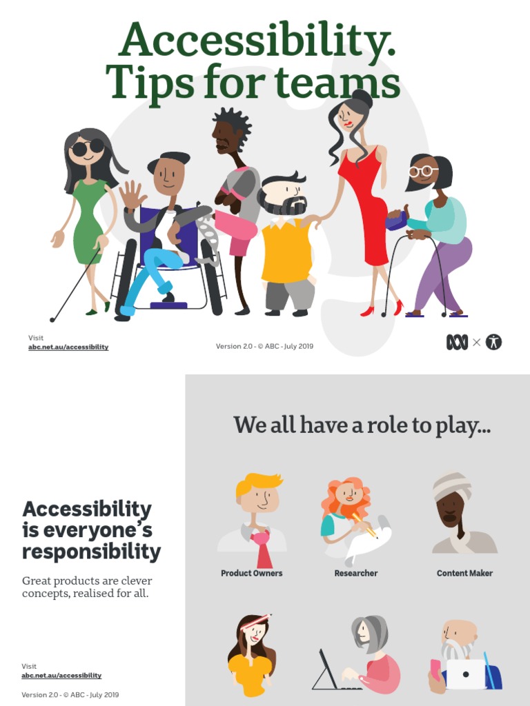 Accessibility Tips For Teams | PDF | Accessibility | Visual Impairment