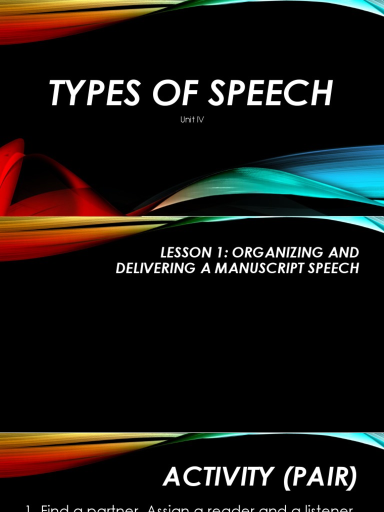Types of Speech | PDF | Psychology