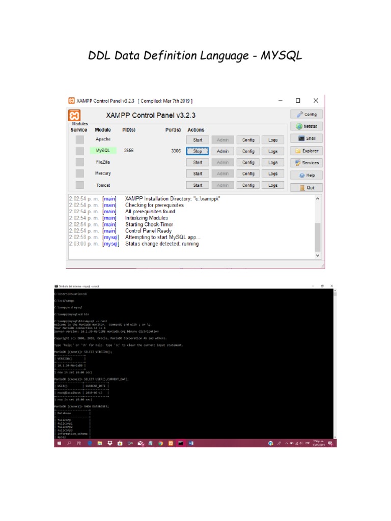 DDL Data Definition Language | PDF