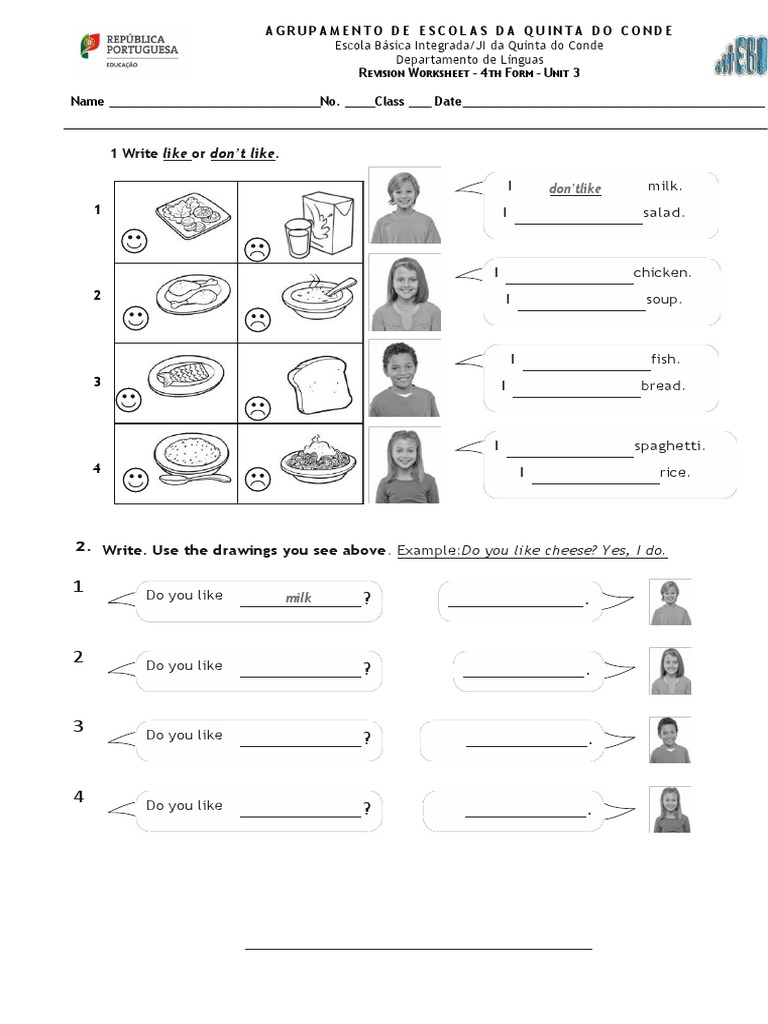 4th Grade Food Preferences Worksheet | PDF | Food And Drink | Foods