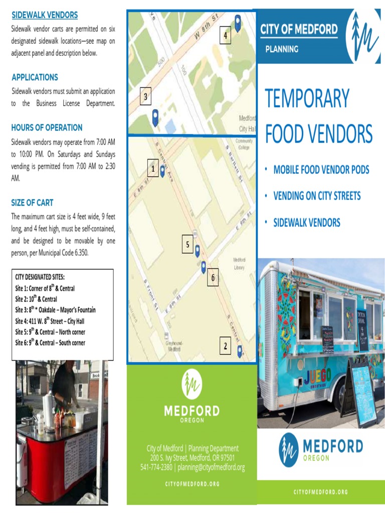 City of Medford - Temporary Food Vendors | PDF | Street | Business