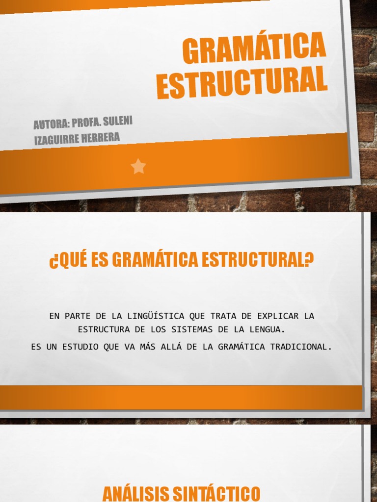 Gramática Estructural Pdf Predicado Gramática Asunto Gramática
