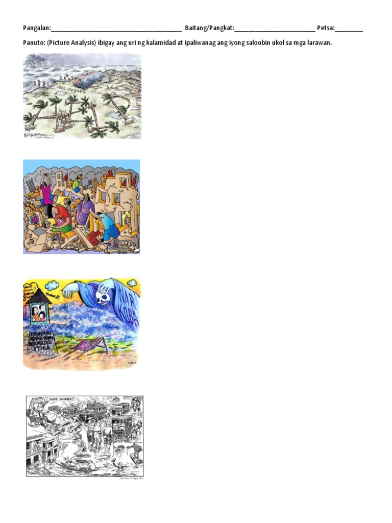 Worksheet #2 Kalamidad | PDF