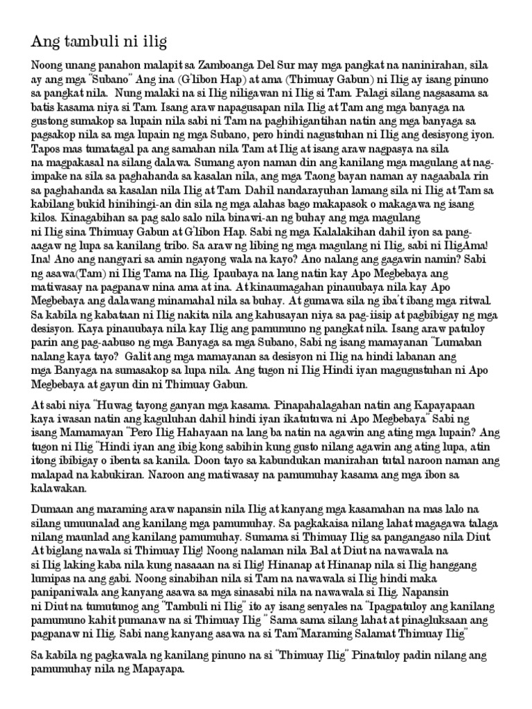 Ang Tambuli Ni Ilig | PDF