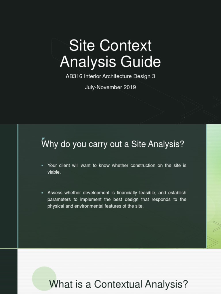 Site Context Analysis Guide: AB316 Interior Architecture Design 3 July ...