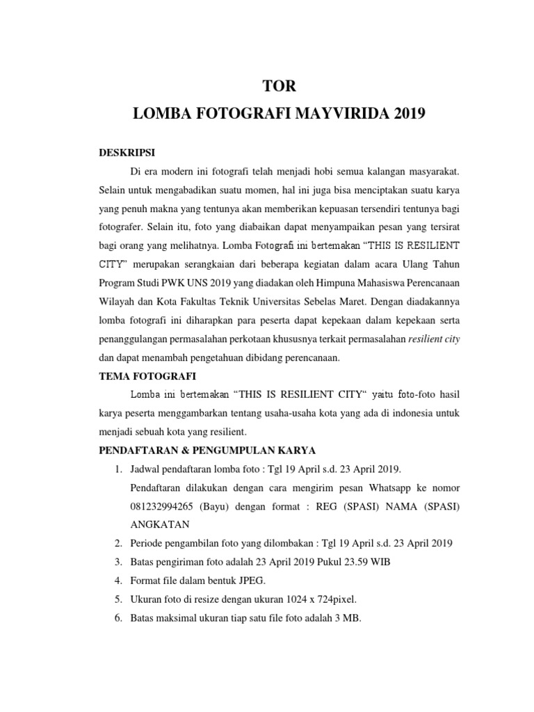 Tor Lomba Fotografi | PDF