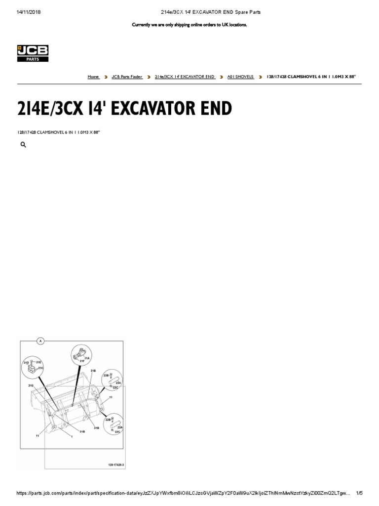214e - 3cx 14' Excavator End Spare Parts | PDF | Industrial Equipment ...