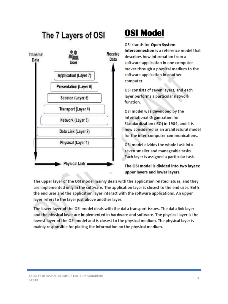 OSI Model: Interconnection Is A Reference Model That | PDF | Osi Model | Network Packet