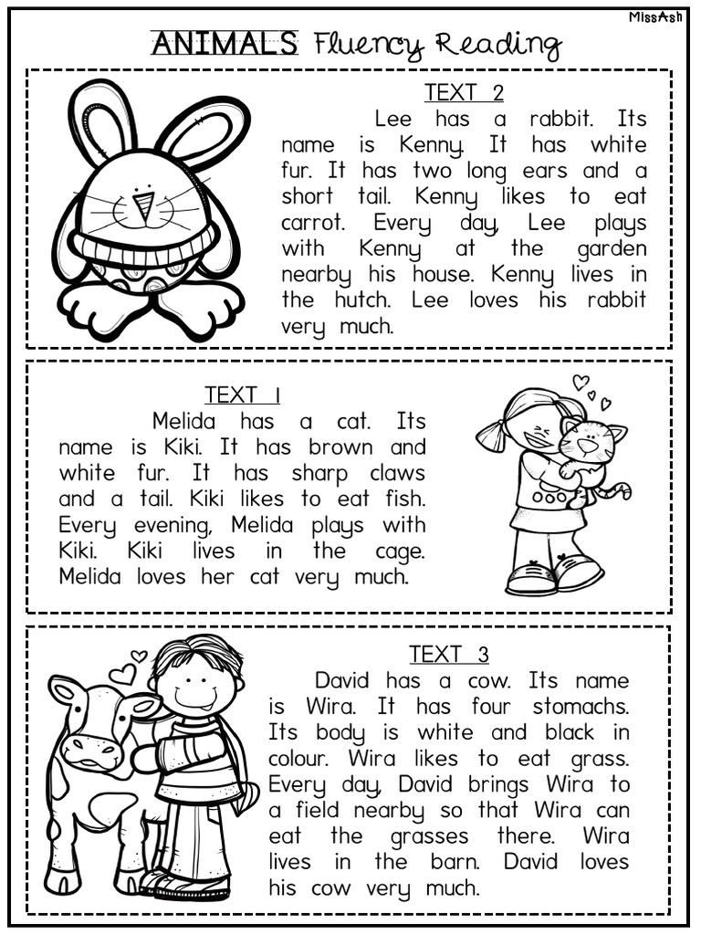 Year 1 Reading Fluency Task | PDF