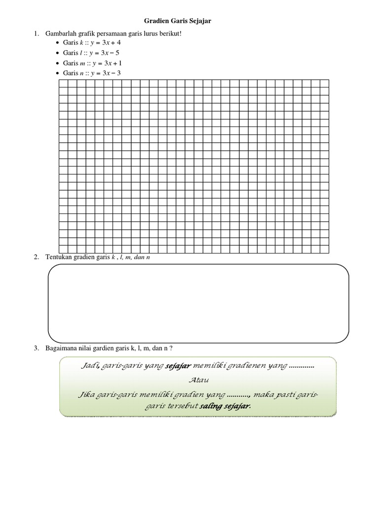 Gradien Garis Sejajar dan Tegak Lurus | PDF | Metode & Bahan Ajar | Seni
