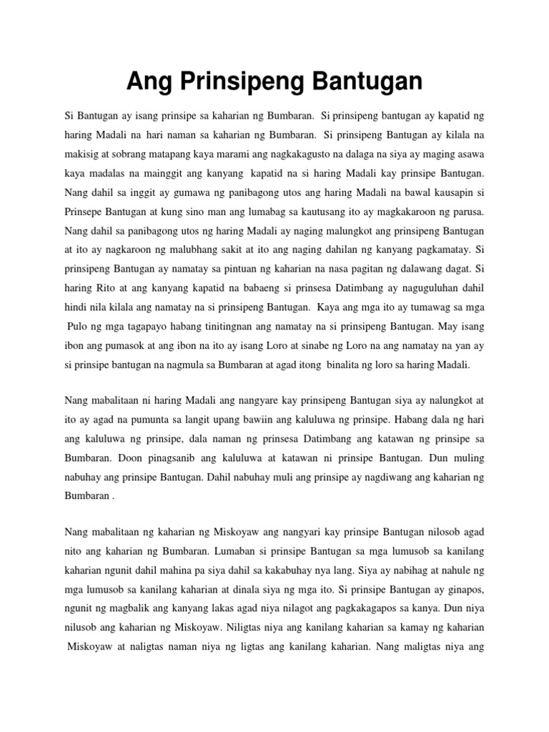 Prinsipeng Bantugan | PDF