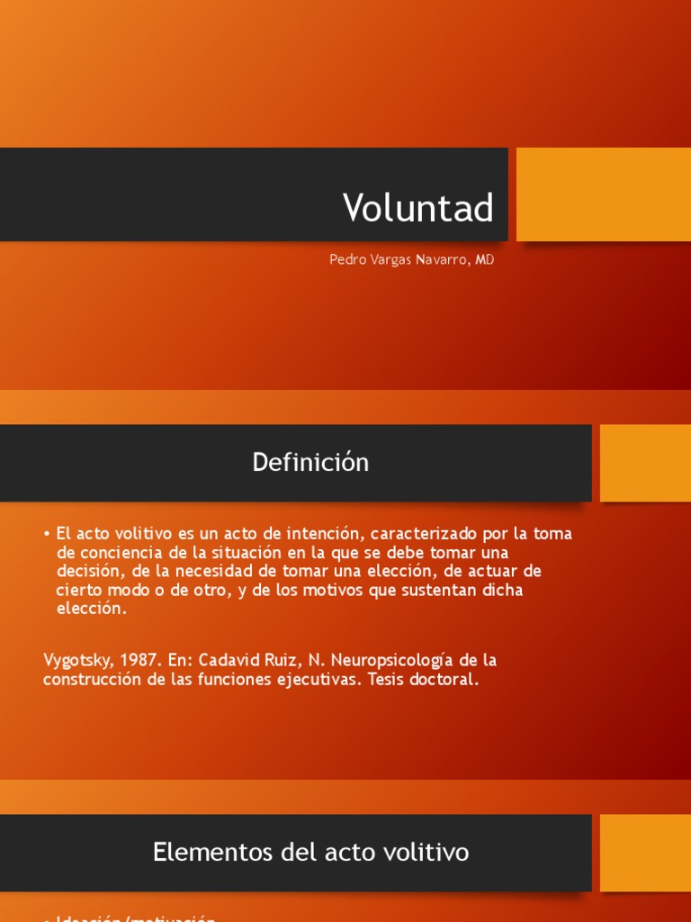 La voluntad y sus componentes cognitivos y emocionales | PDF ...