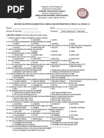 MIL First Quarter Examination | PDF | Information Literacy | Mass Media