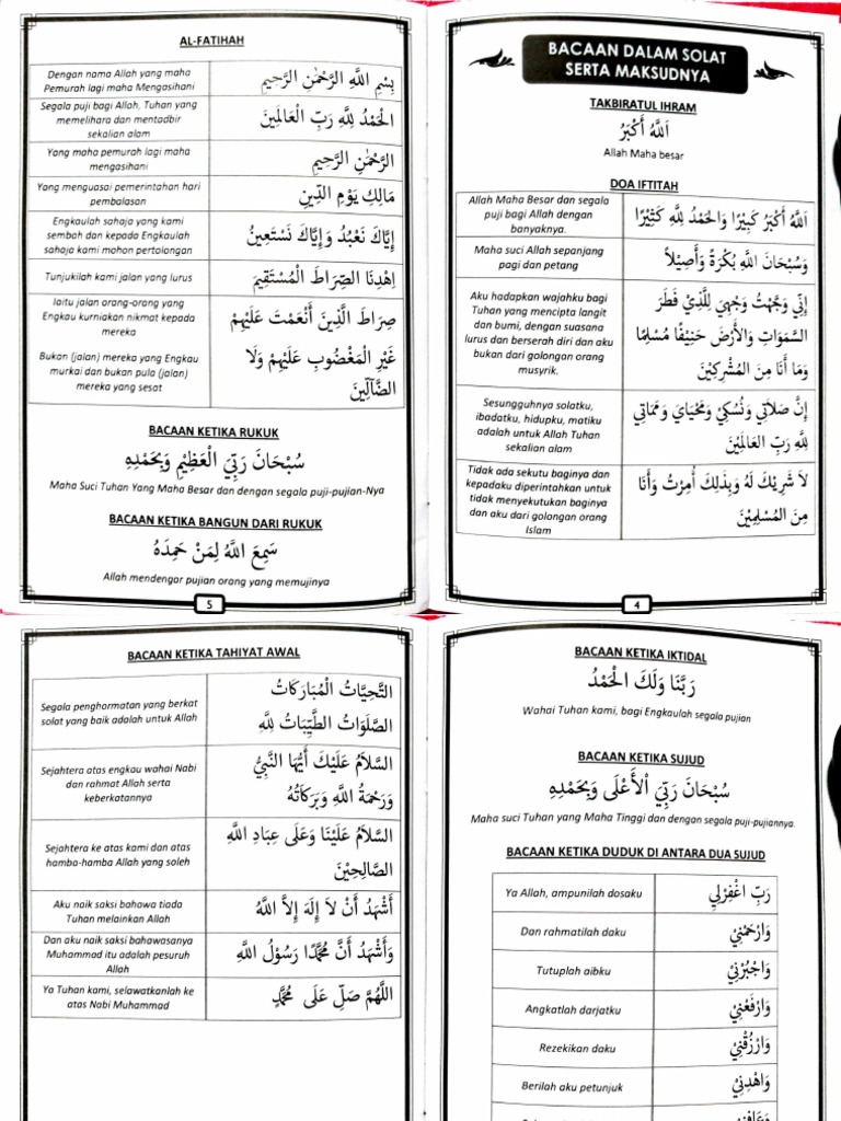 Bacaan dan Maksud dalam Solat | PDF
