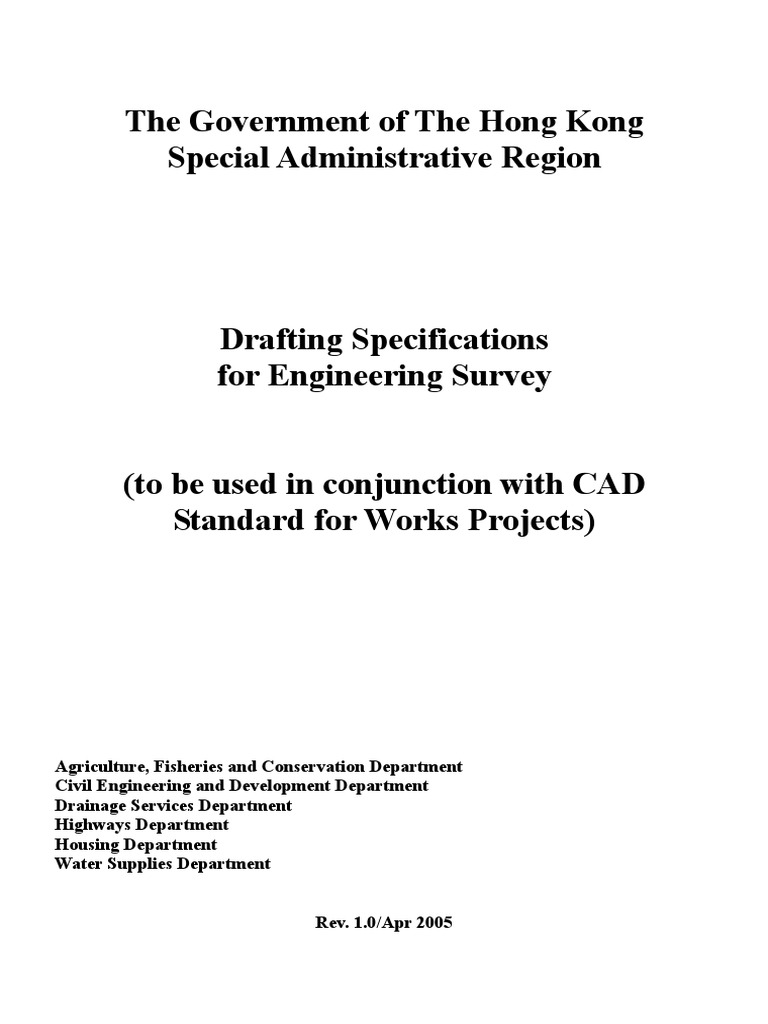 Drafting Specifications For Engineering Survey | PDF | Specification ...