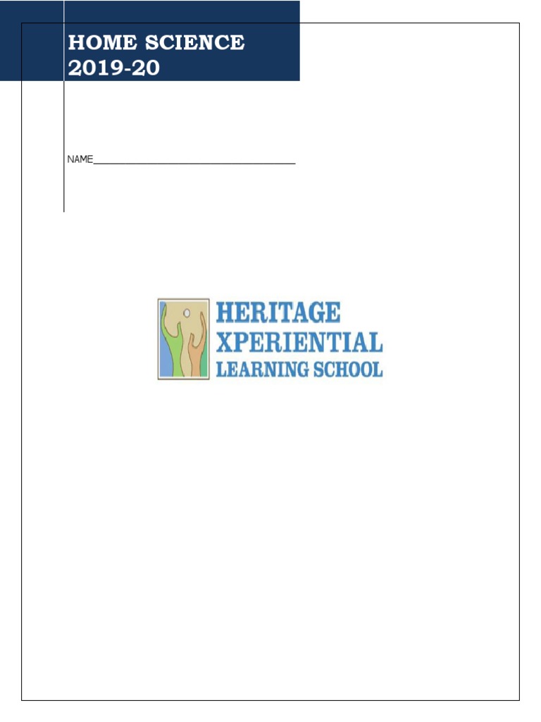 XI Home Science HHW 2019-20 | PDF | Nutrition | Diet & Nutrition