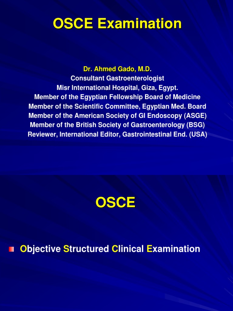 OSCE Exam Guide for Clinical Skills | PDF | Physical Examination ...