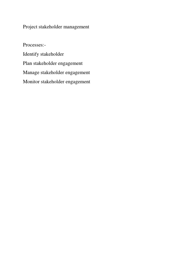 Project Stakeholder Management | PDF | Stakeholder (Corporate) | Data ...