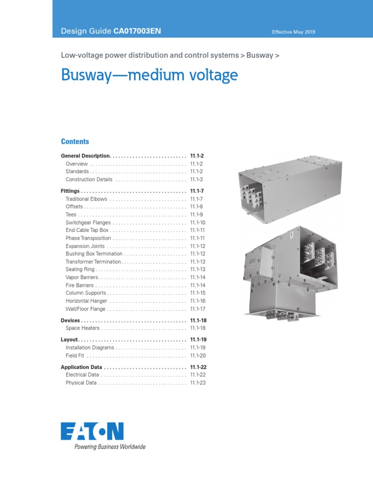 Eaton Busway Non Segregated Phase Bus Duct Design Guide Ca017003en ...