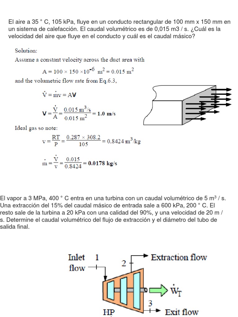 Problemas de Volumen de Control y 1ra Ley | PDF