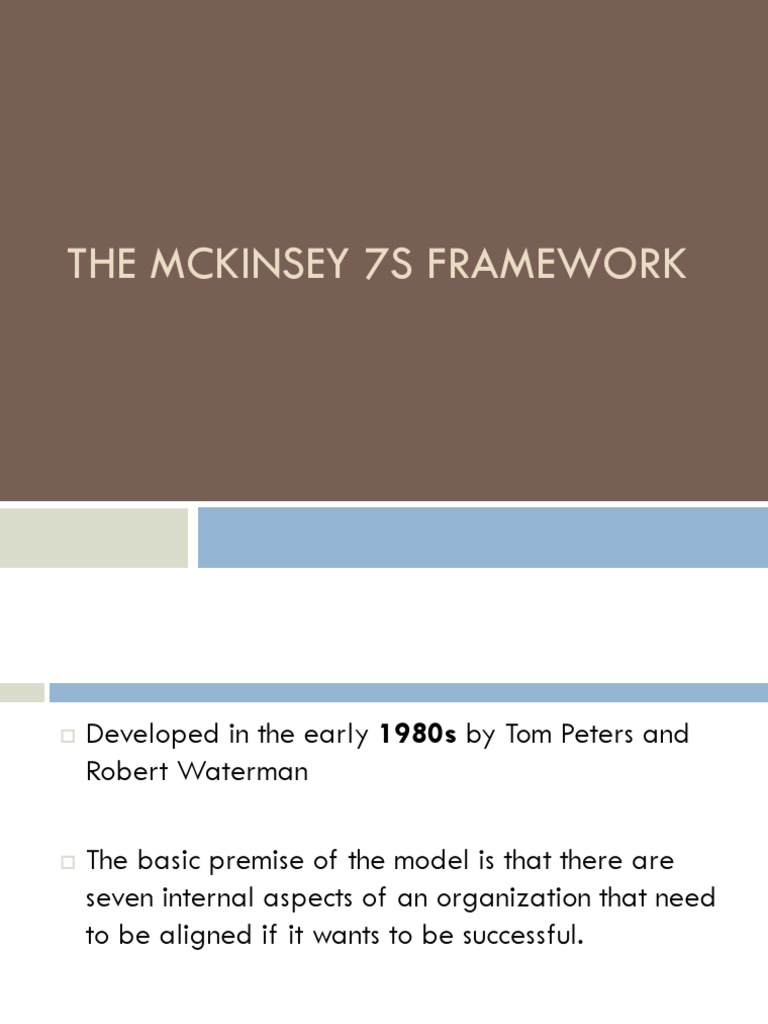 The McKinsey 7S Framework | PDF | Strategic Management | Leadership