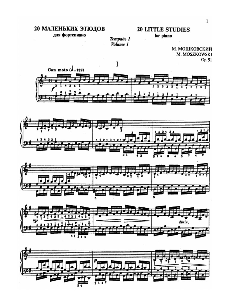 Moszkowski Etudes Op 91 PDF | PDF