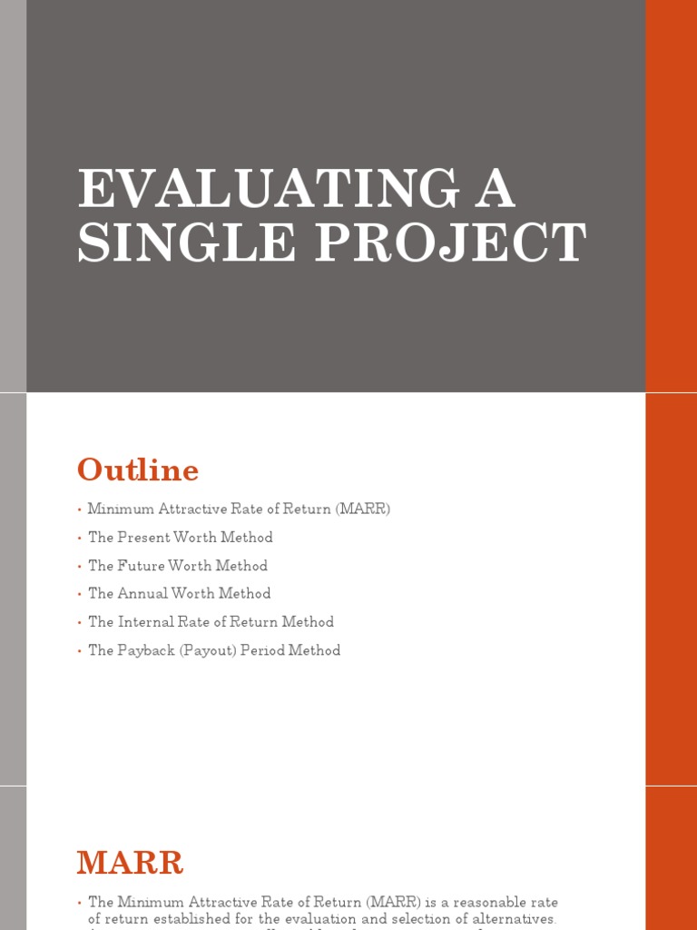 Project Evaluation for Engineers | PDF | Internal Rate Of Return | Net ...