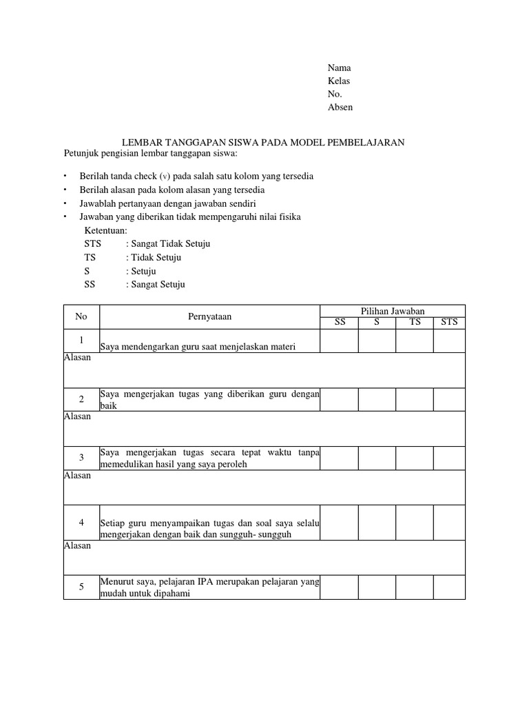 Angket Motivasi Ipa | PDF