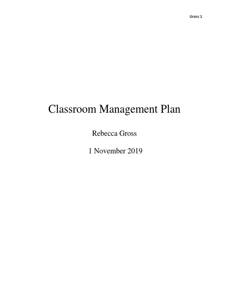 Classroom Management Plan Weebly | PDF | Classroom Management ...