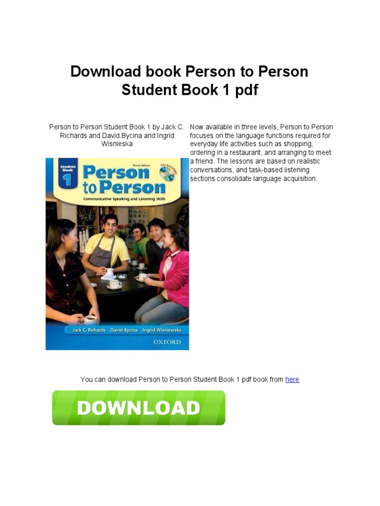 Person To Person Student Book 1 PDF | PDF