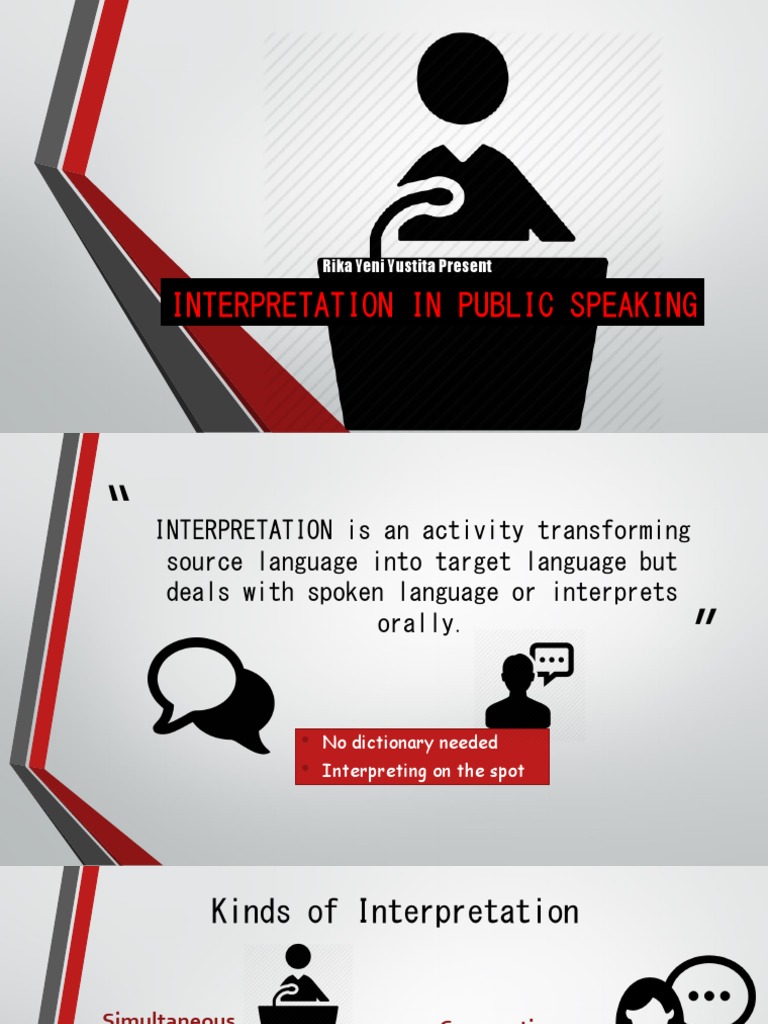 Interpretation in Public Speaking | PDF