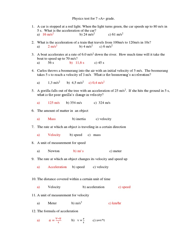 Test Physics | PDF