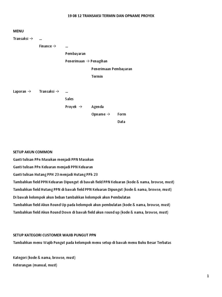 Termin & Opname Proyek | PDF