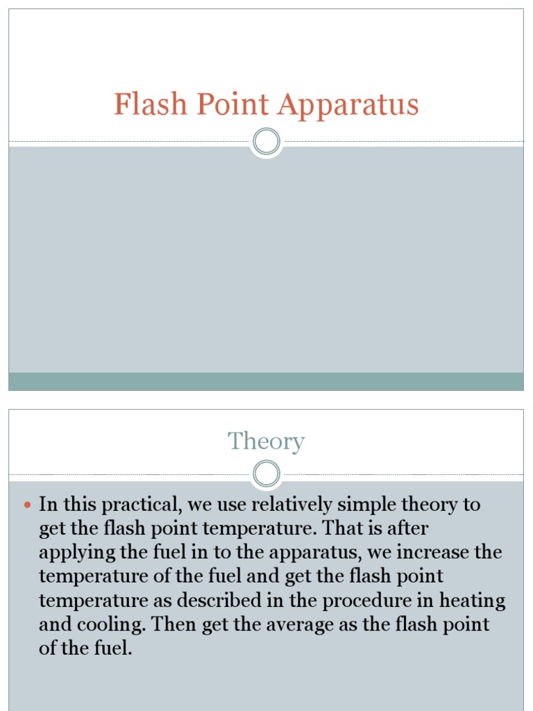 Flash Point Apparatus | PDF | Thermodynamics | Physical Chemistry