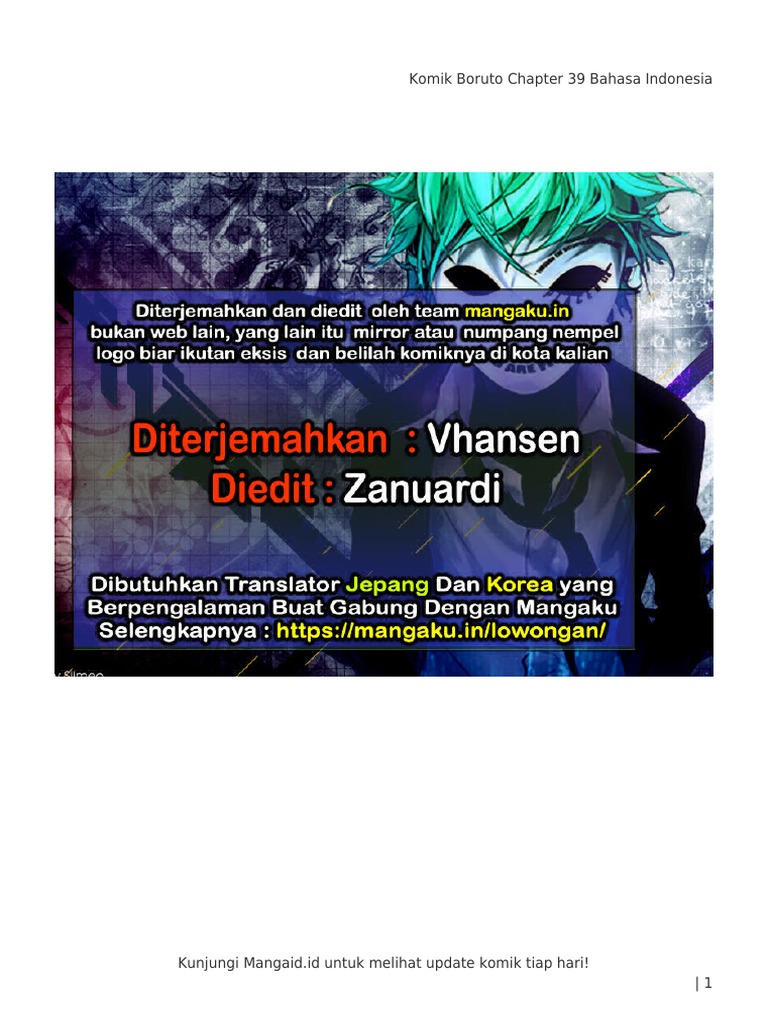 Boruto Chapter 39: Pertempuran Berdarah | PDF