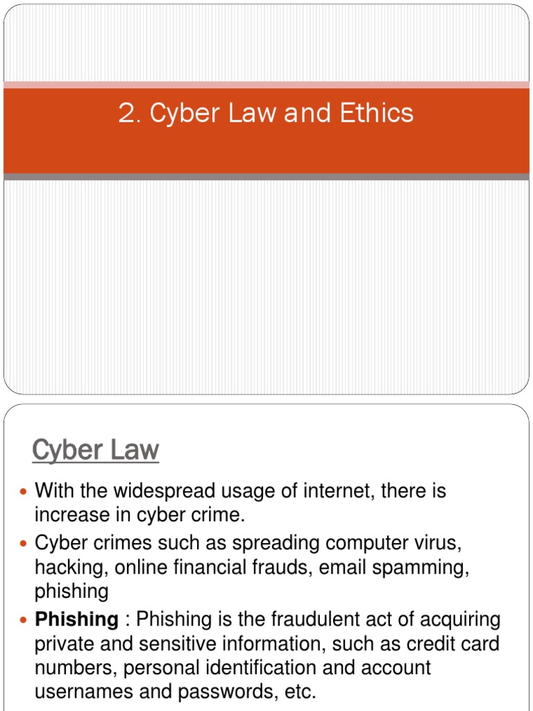 Cyber Law and Ethics | PDF | Copyright | Copyright Infringement