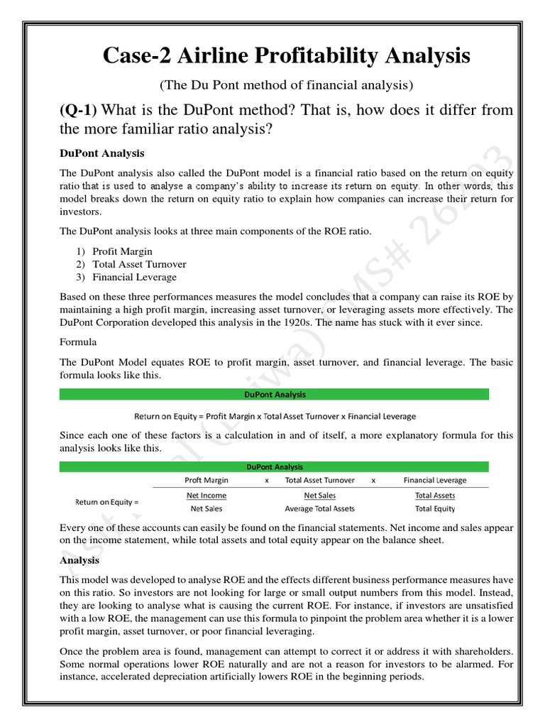 Case-2 Airline Profitability Analysis | PDF | Leverage (Finance ...