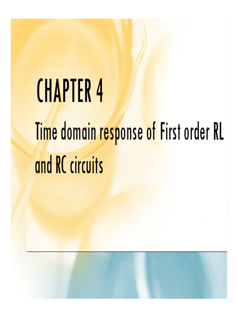 RL and RC Circuit Time Domain Response | PDF | Electrical Network ...