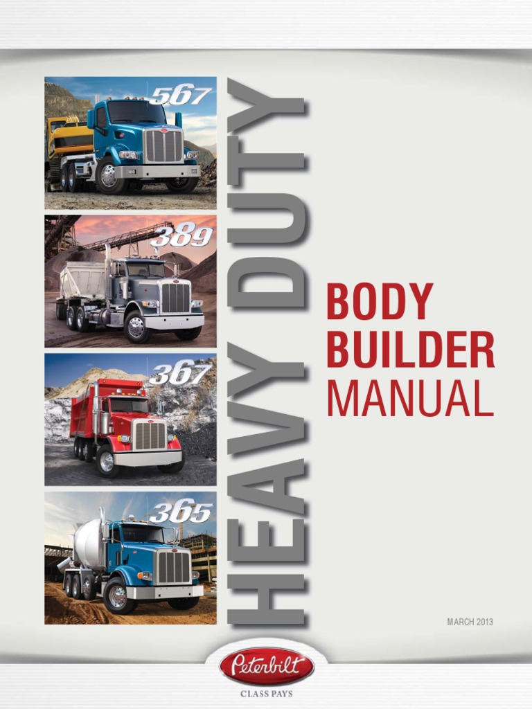 Peterbilt Heavy Duty Body Builder Manual | PDF | Truck | Transmission ...